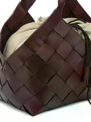 Dragon Diffusion Woven Leather Shoulder Bag