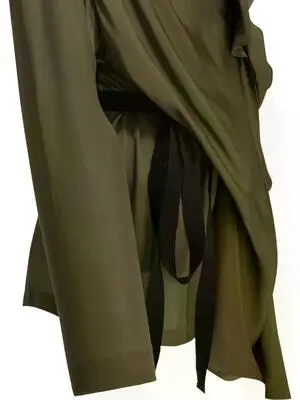 SA SU PHI Draped Belted Wrap Jacket - Green