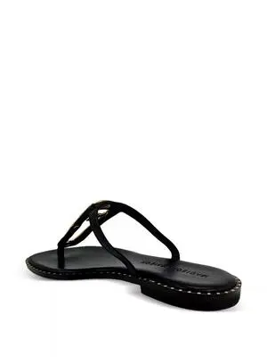 MADISON MAISON Hammered Link Sandals - Black