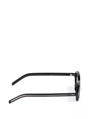 Prada Sunglasses With Metal Plaque - Black