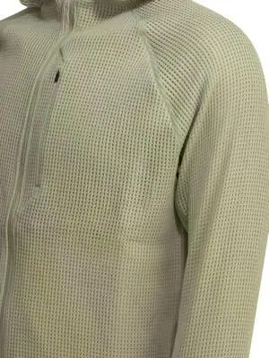 HOUDINI SPORTSWEAR Waffle-knit Zip-up Hoodie - Neutrals