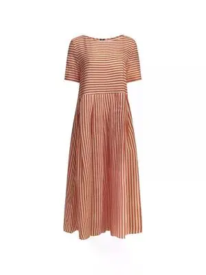 Apuntob Striped Cotton Midi Dress