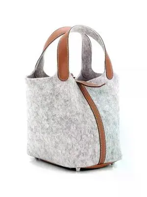 Hermès Picotin Lock Pm Bucket Bag Felt With Leather - Brown