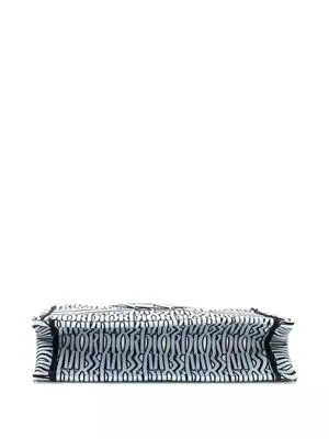 Dior Miss Book Embroidered Canvas Medium Tote Bag - Blue