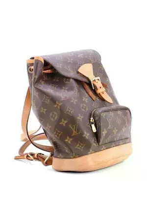 LOUIS VUITTON Vintage Montsouris Monogram Canvas Mm Backpack - Brown