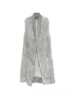 JULIUS Sleeveless Distressed Coat