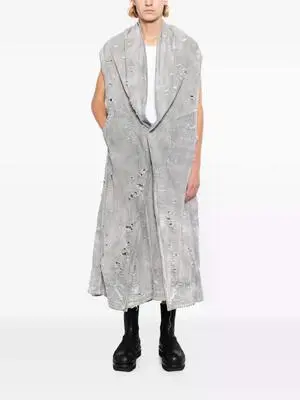 JULIUS Sleeveless Distressed Coat