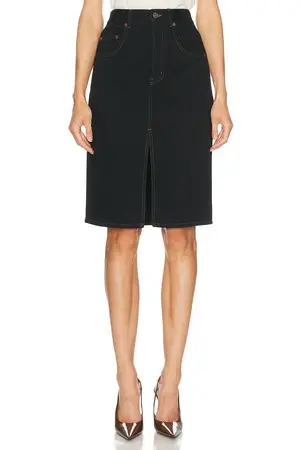 Saint Laurent Black Wash Skirts