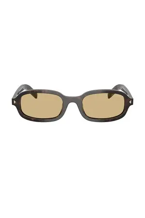 Prada Prada Tortoiseshell Oval Sunglasses Brown & Havana