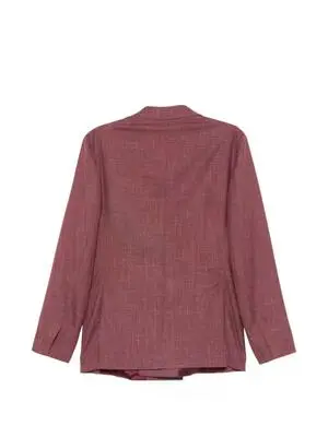 L.B.M. 1911 Double-breasted Peak-lapel Blazer - Red