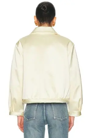 HELSA Sateen Puff Jacket - Pale Yellow