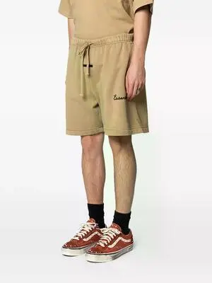 Fear Of God Logo-print Cotton Shorts - Neutrals