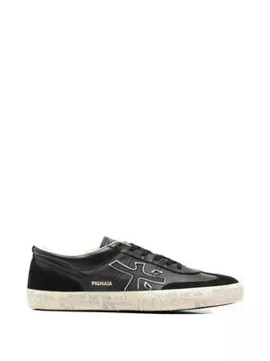 Premiata David Logo-patch Sneakers - Black