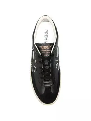 Premiata David Logo-patch Sneakers - Black