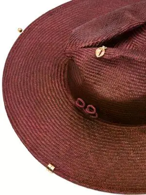 Ruslan Baginskiy Chain-strap Fedora Hat - Red