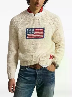 Polo Ralph Lauren Flag Intarsia Chunky-knit Sweater