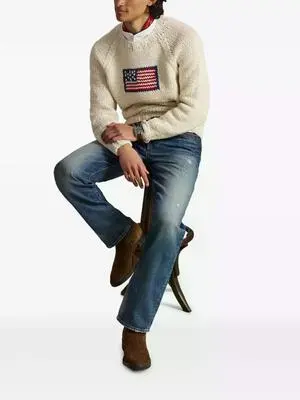 Polo Ralph Lauren Flag Intarsia Chunky-knit Sweater
