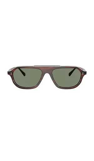Oliver Spencer Estin Irregular Sunglasses - Brown