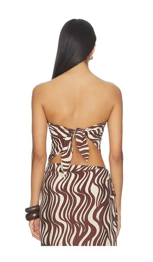 Enza Costa Wave Print Scarf Top