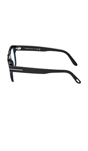 TOM FORD Blue Block Optical Square Acetate Glasses - Black