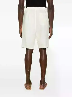 120% Lino Drawstring-waist Shorts - Neutrals