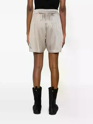 Rick Owens Pleated Drawstring Shorts - Grey