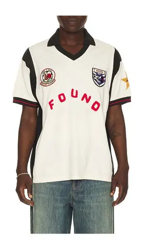 FOUND Graphic Logo Soccer Jersey - Cream