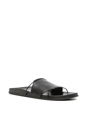 THE ROW Vivienne Leather Sandals - Brown