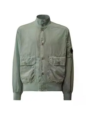 C.P. COMPANY Chrome-r Button Bomber Jacket - Blue