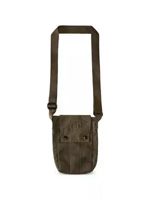 C.P. COMPANY Logo-embroidered Messenger Bag - Grey