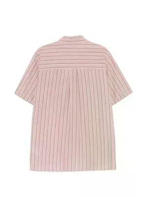 Simkhai Striped-pattern Short-sleeve Shirt - Pink