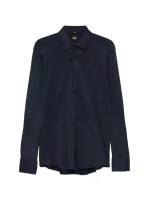 BOSS Long-sleeves Button-up Shirt - Blue