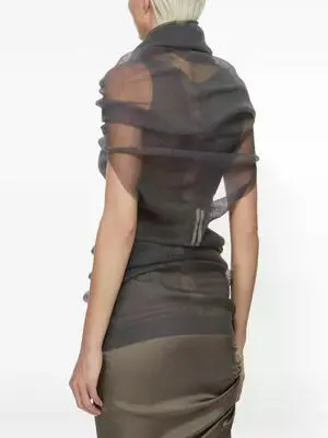 Rick Owens Draped Semi-sheer Blouse
