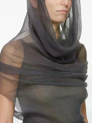 Rick Owens Draped Semi-sheer Blouse