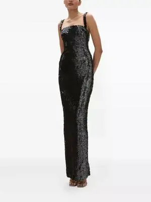 Rachel Gilbert Kaia Sequin Gown - Brown