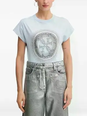 Guess Embellished Short-sleeve T-shirt - Blue