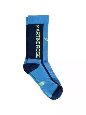 Martine Rose Logo-lettering Socks - Blue