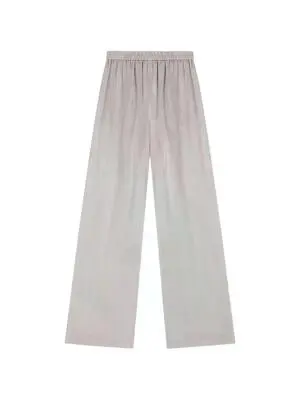 Emporio Armani Elasticated-Waist Wide-Leg Trousers Neutrals