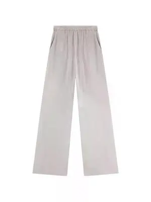 Emporio Armani Elasticated-waist Wide-leg Trousers - Neutrals