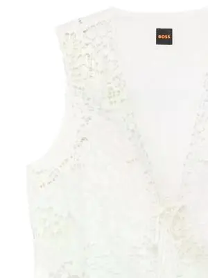 BOSS Lace Tie-fastening Top - White