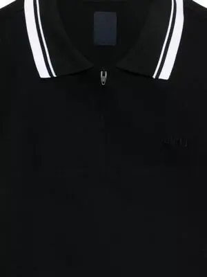 JUUN.J Zip-fastening Striped Polo Shirt