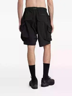 AND WANDER Multi-pocket Cargo Shorts - Black
