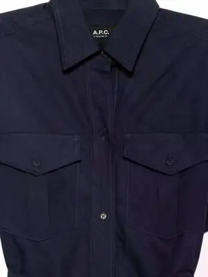 A.p.c. Belted Short-sleeve Shirt Dress