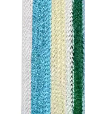 Missoni Striped Fringed Scarf - Blue