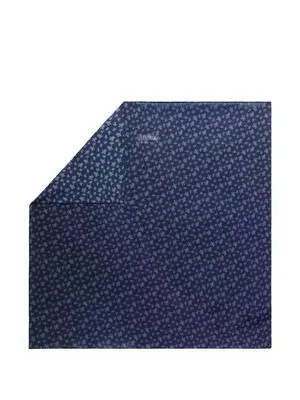 Vilebrequin Turtle-print Logo-print Bandana Scarf - Blue