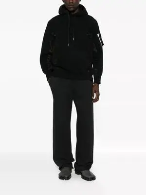 Sacai Panelled Zip-pocket Hoodie