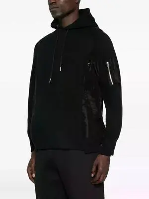 Sacai Panelled Zip-pocket Hoodie