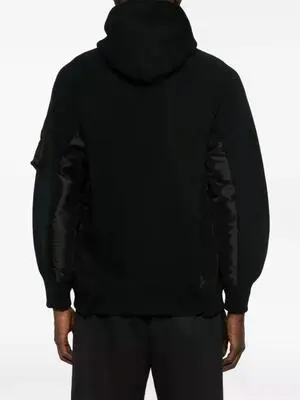 Sacai Panelled Zip-pocket Hoodie