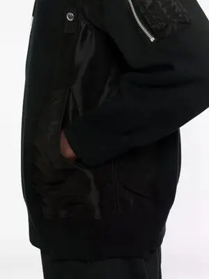 Sacai Panelled Zip-pocket Hoodie