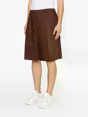 Plan C Pleated Elasticated-waist Shorts